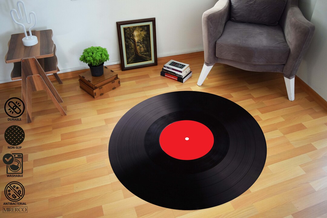 Record Rug Album Rug Record Album Round Rug Music Rug - Etsy