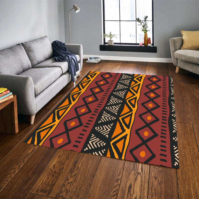 African Rugs, Ethnic Rug, Brown Area Rug, Carpet Tribal Area Rug ...