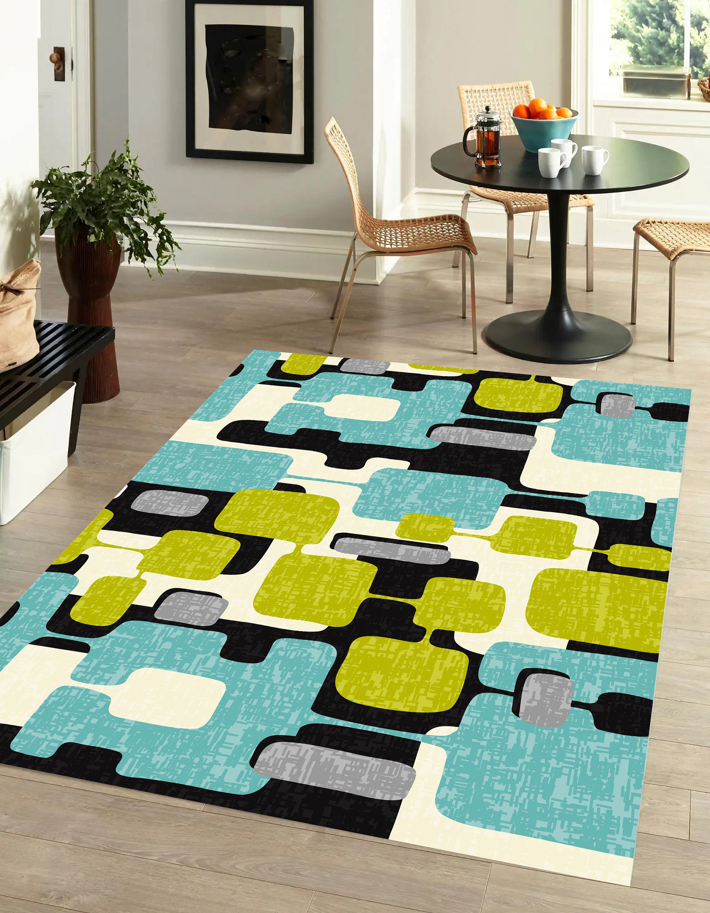 Mid Century Modern Area Rugs, 1950s Rug, Mid Century Rugs, 1950s Area ...