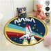 Nasa Carpet, Nasa Rocket Rug, Kids Room Rug, Round Space Theme Carpet ...