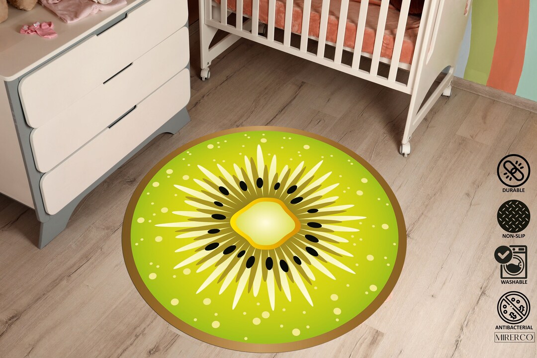 Kiwi Rug, Modern Carpet, Sliced Fruit Rug, Enjoy Carpet, Home Decor ...