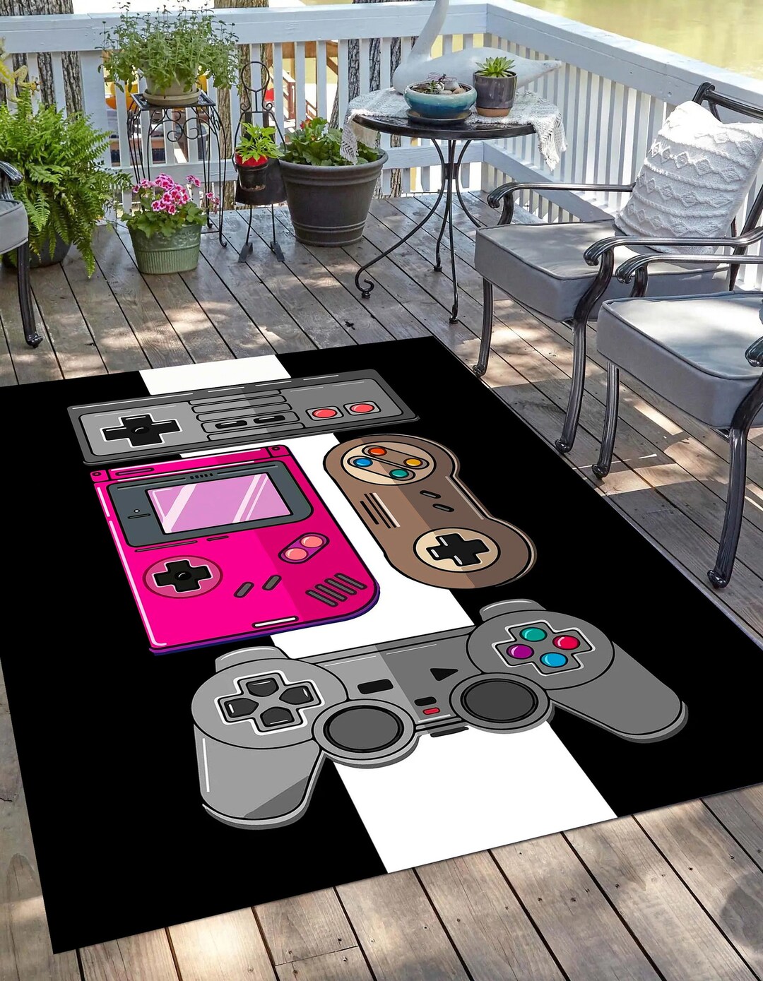 Gaming Console, Gaming Rug, Game Rug, Nintendo Gamer Rugs, Gift for Him ...