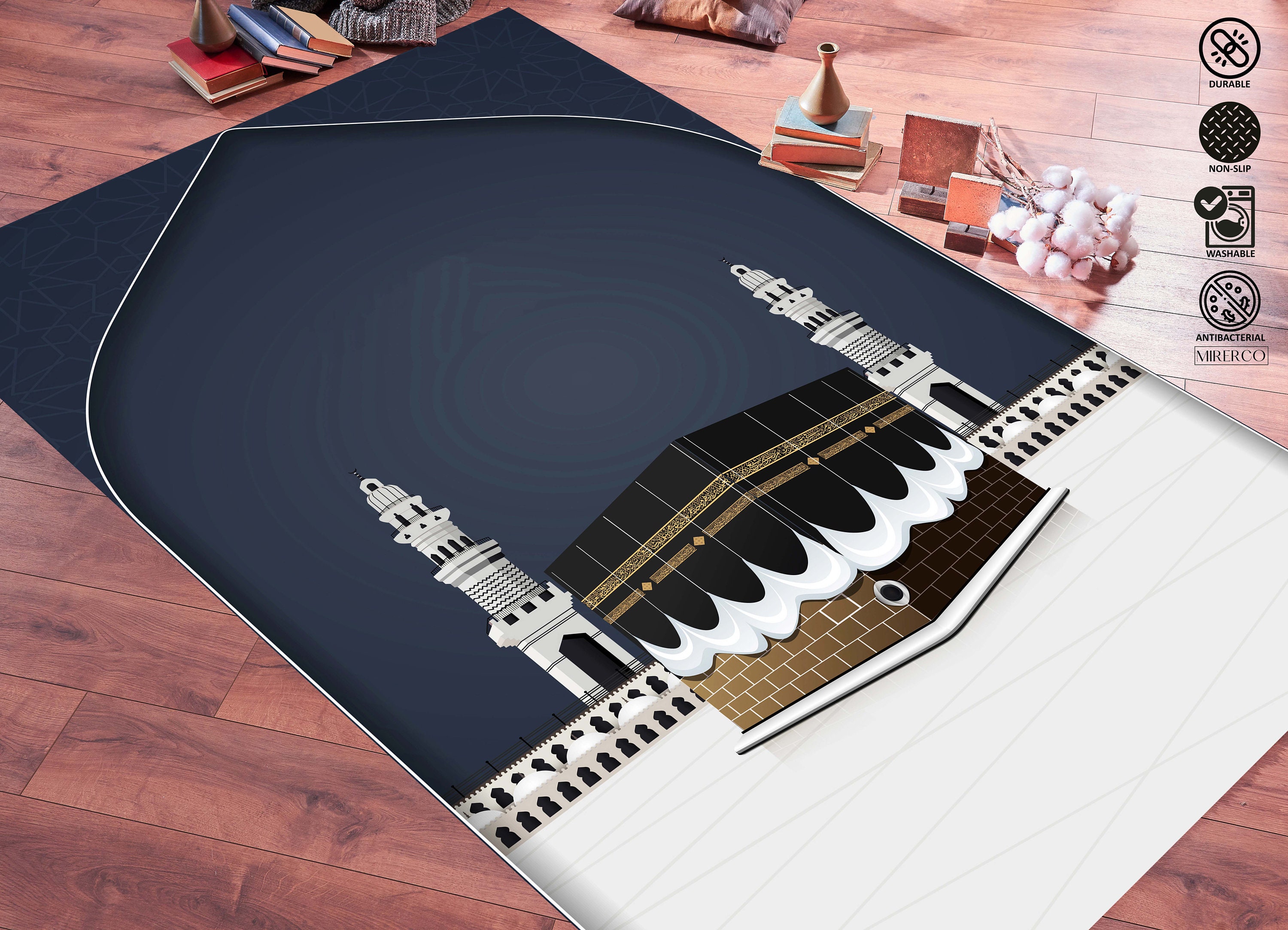 Kaaba Prayer Rug, Turkish Prayer Rug, Prayer Mat Personalise, Tapi De ...