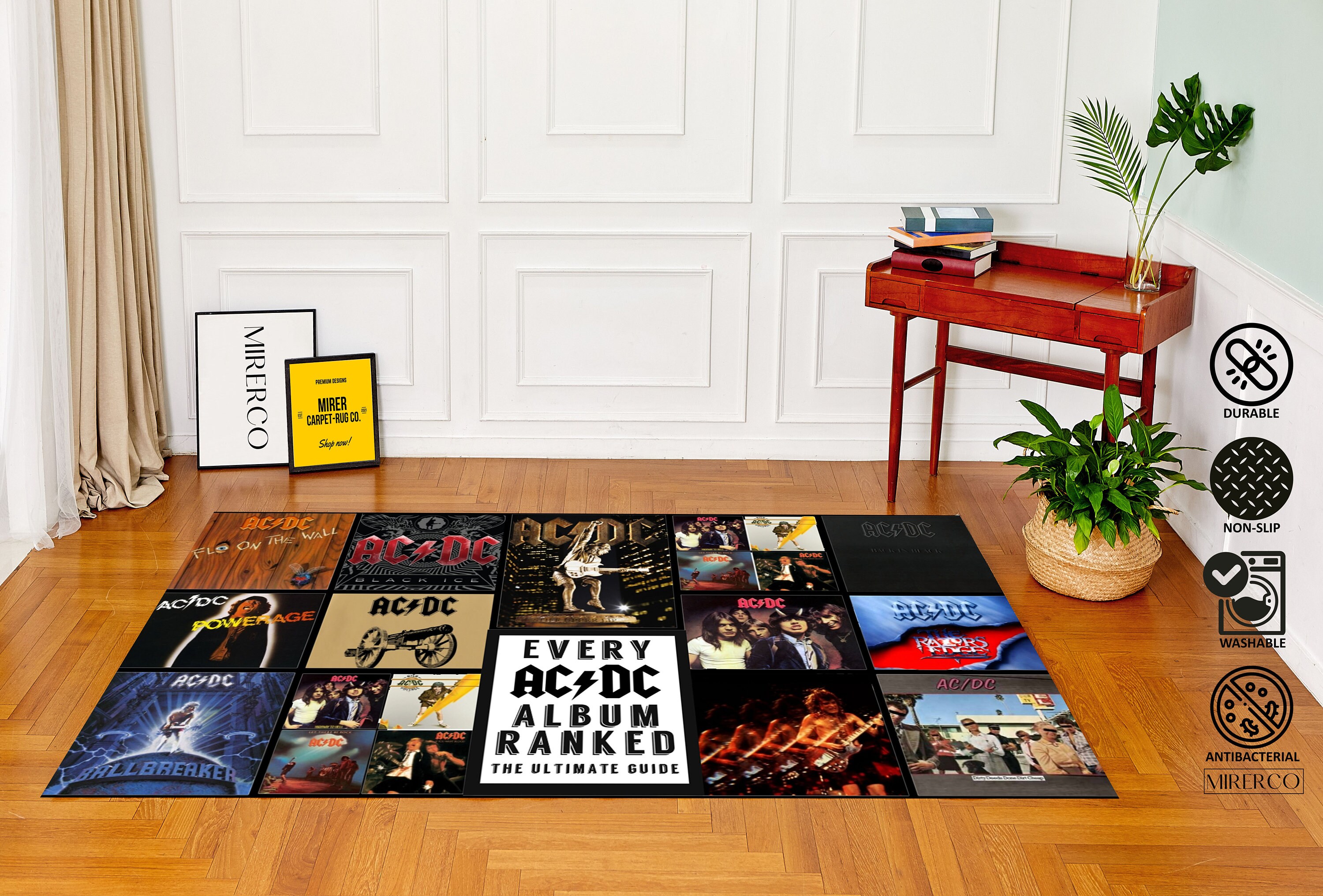 AC DC Rug, Album Covers Patterned Rug, Music Room, ACDC, Rock and Roll ...