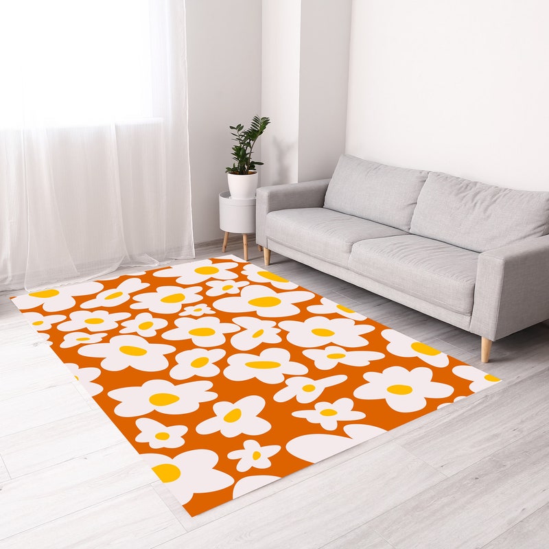 Jute Floral Rug - Etsy