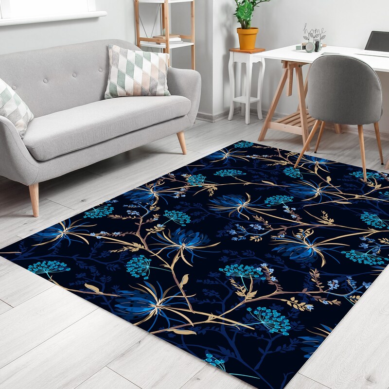 Floral Rug - Etsy