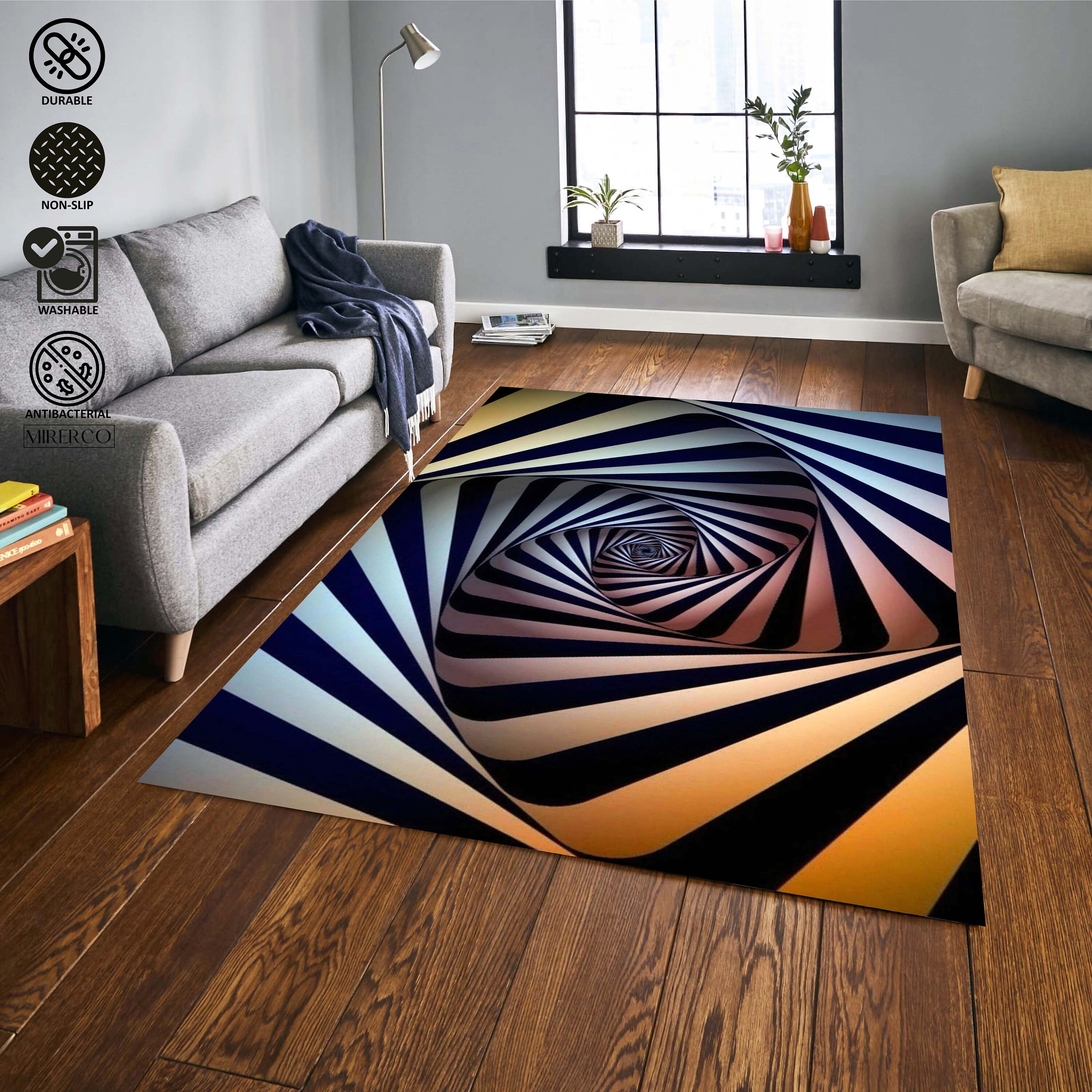 3D Illusion Rug 3D Vortex Rug for Living Room Rug Fan - Etsy