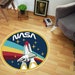 Nasa Carpet, Nasa Rocket Rug, Kids Room Rug, Round Space Theme Carpet ...
