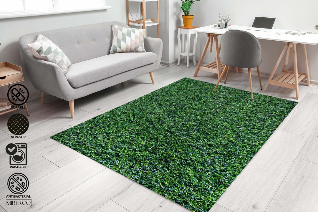 Wet Grass Rug, Wet Grass Patterned Rugs, Non Slip Soft-thick Rugs, Wet ...