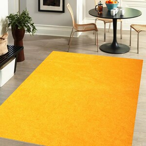 Canary Yellow Rug, Grunge Yellow Rug, Mustard Area Rugs, Solid Color ...