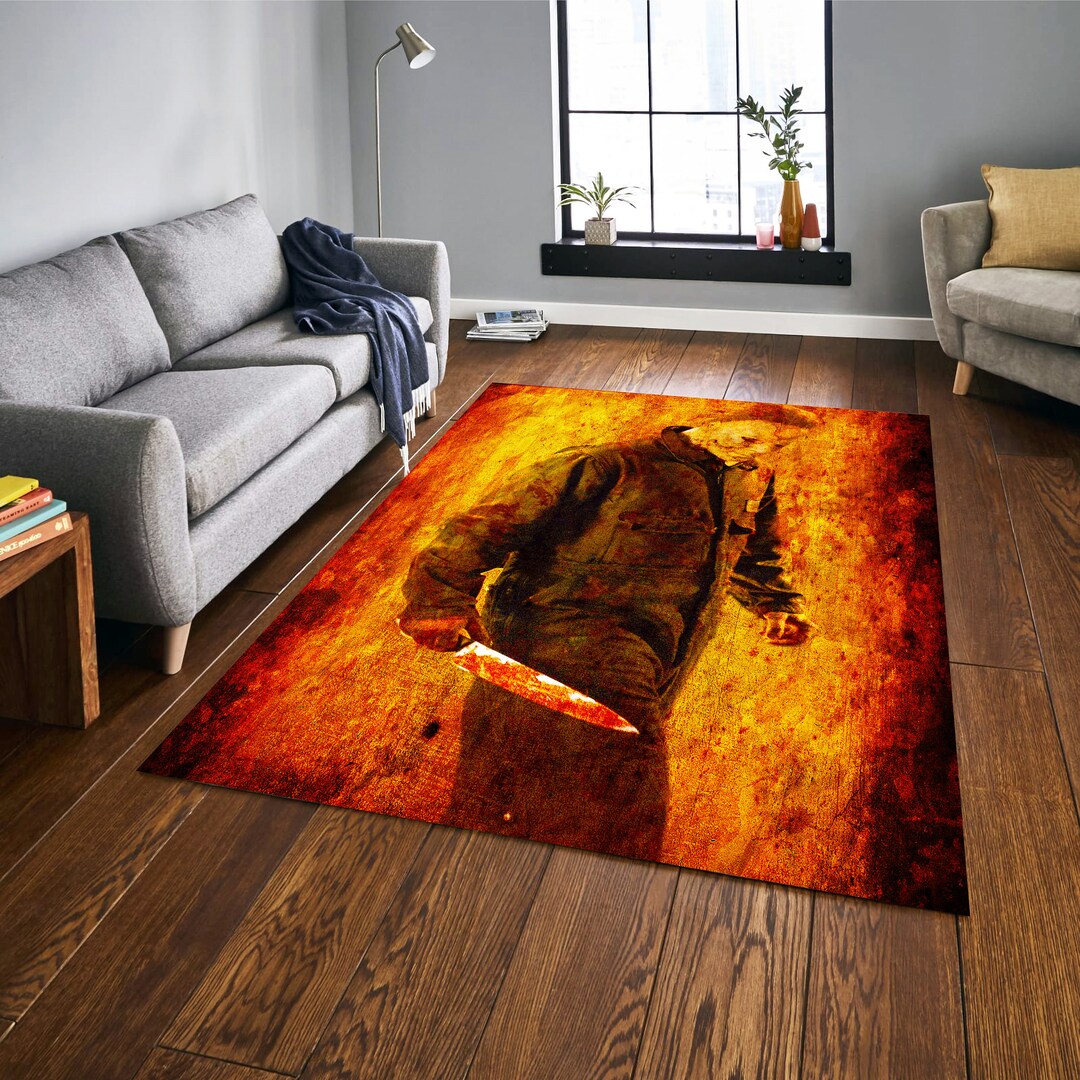 Halloween Rug, Horror Movie Rug, Michael Myers Rug, Halloween Decor Rug ...