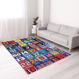 NBA Rug NBA Basketball Rug Modern Rug Custom Rug - Etsy