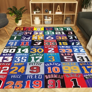 NBA Rug, NBA Basketball Rug, Modern Rug, Custom Rug, Basketball Rug ...