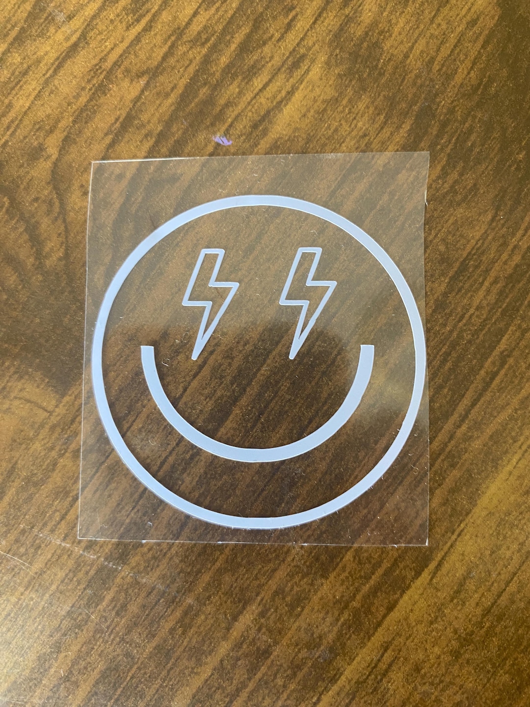 Electric Smiley Face Vinyl Sticker - Etsy