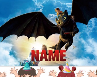 How to Train Your Dragon Backdrop - Etsy