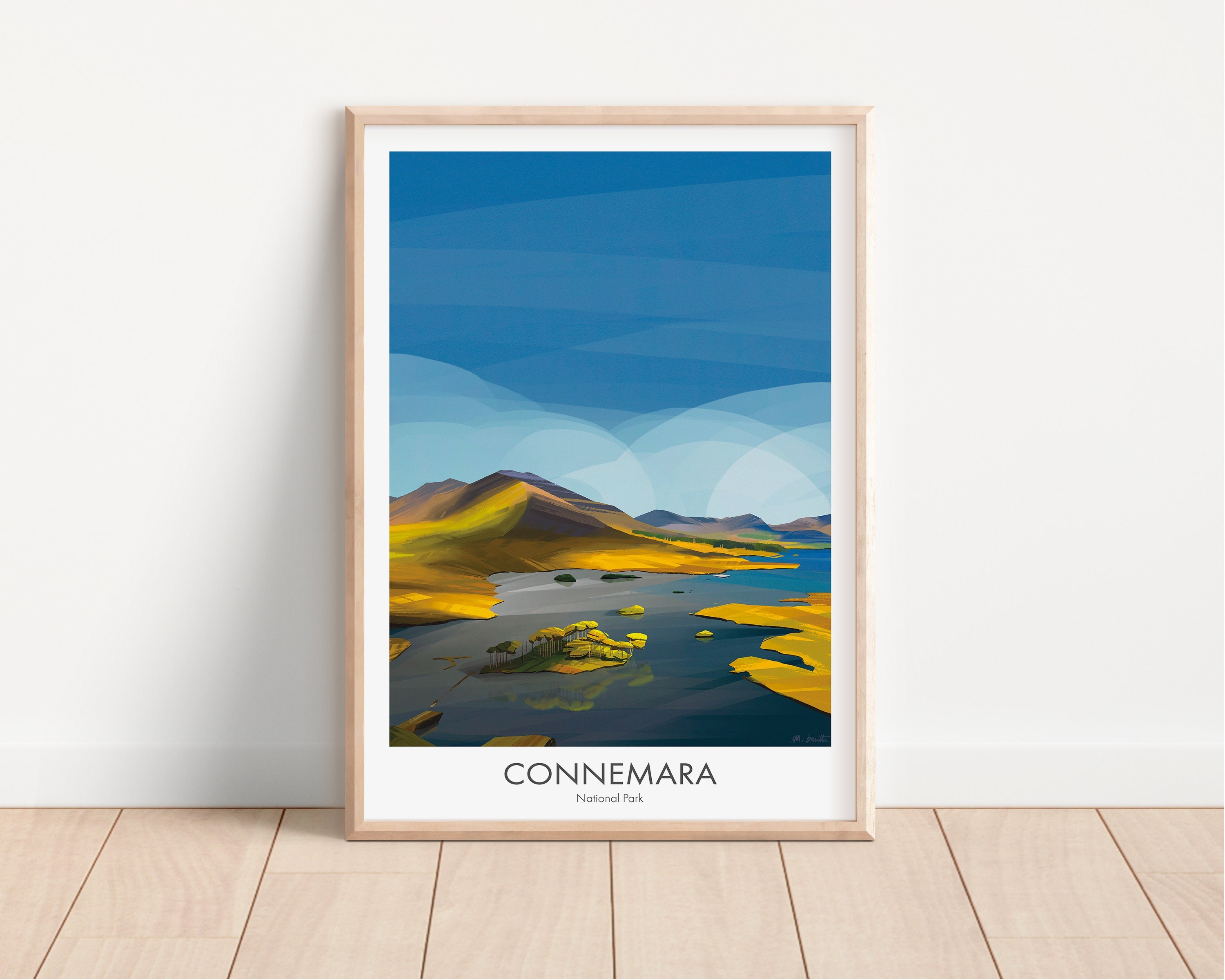 Connemara National Park Poster, Ireland Travel Poster, Galway Print ...