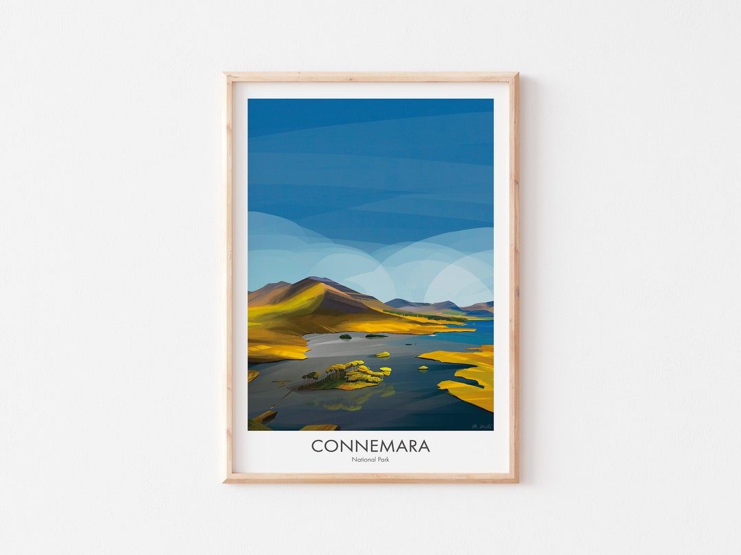 Connemara National Park Poster, Ireland Travel Poster, Galway Print ...