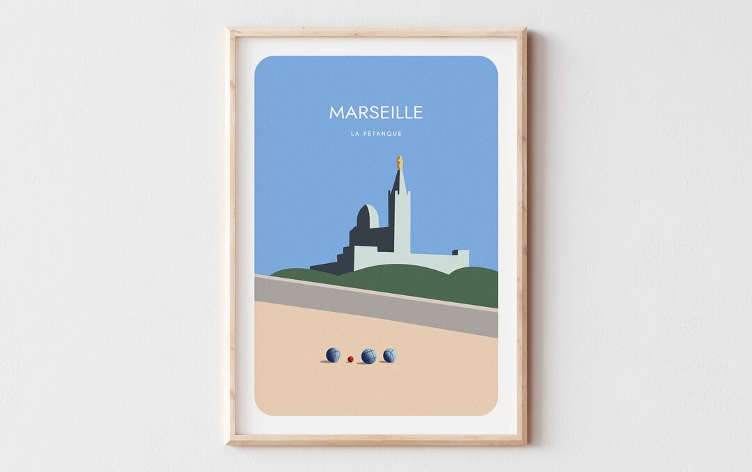 MINIMALIST POSTER MARSEILLE, Petanque Balls Poster, Petanque Game ...