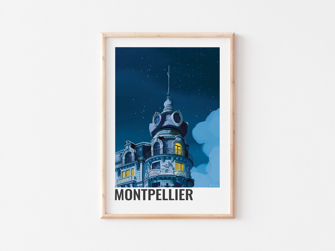 MONTPELLIER POSTER, Decorative Poster of the City of Montpellier ...