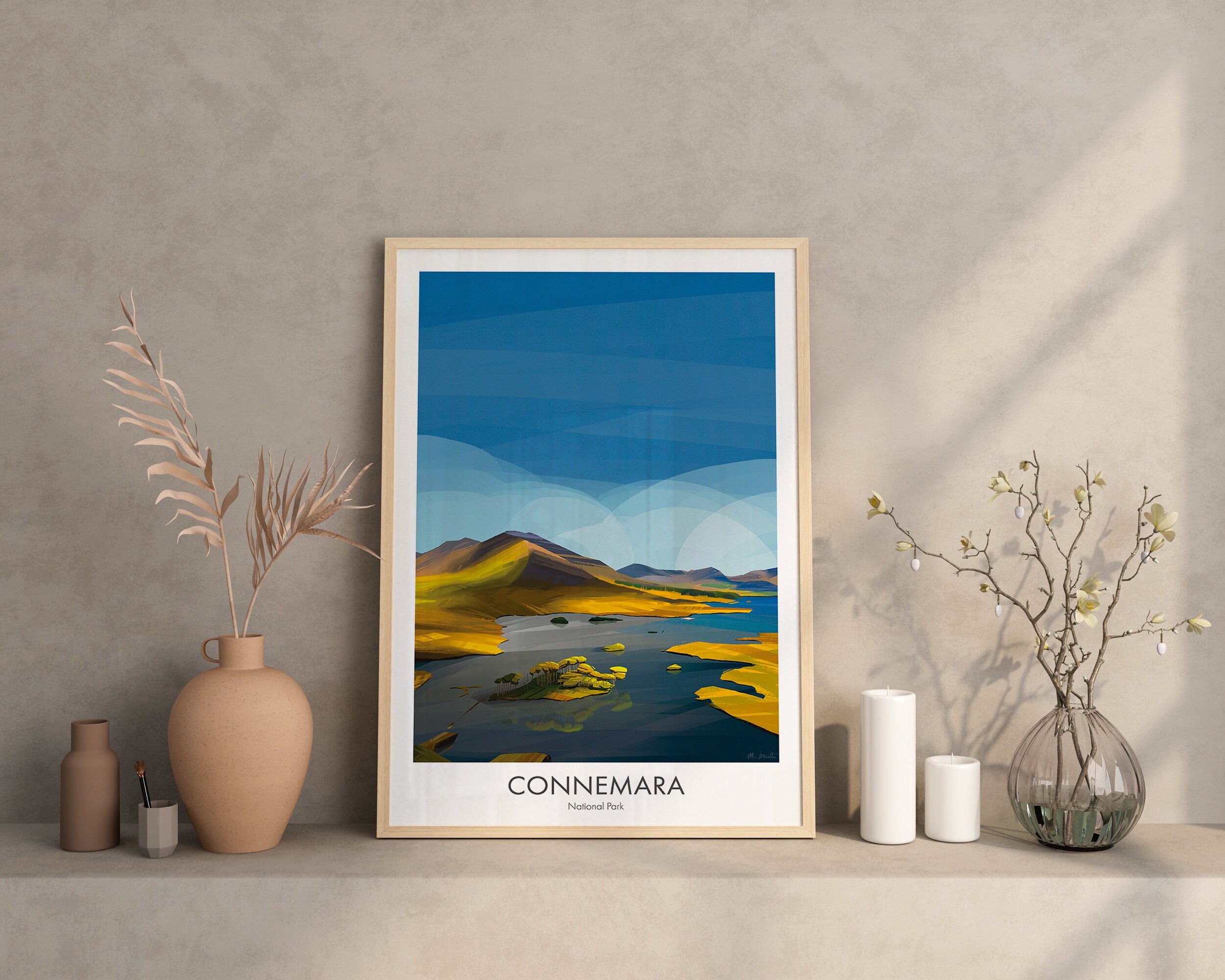 Connemara National Park Poster, Ireland Travel Poster, Galway Print ...