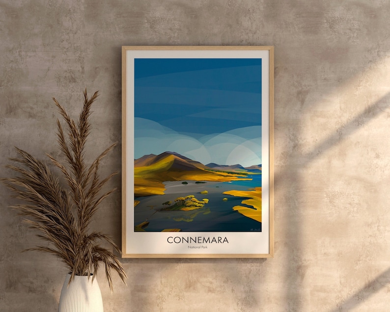 Connemara National Park Poster, Ireland Travel Poster, Galway Print ...