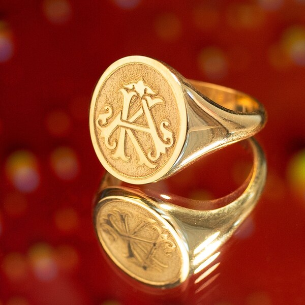 Monogram Ring - Etsy