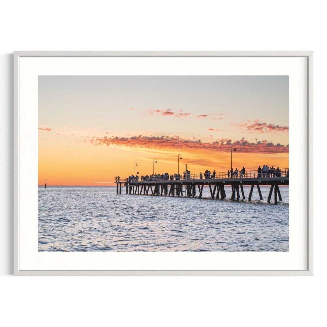 Glenelg Jetty Print | Sunset Photography | Adelaide, South Australia - Etsy