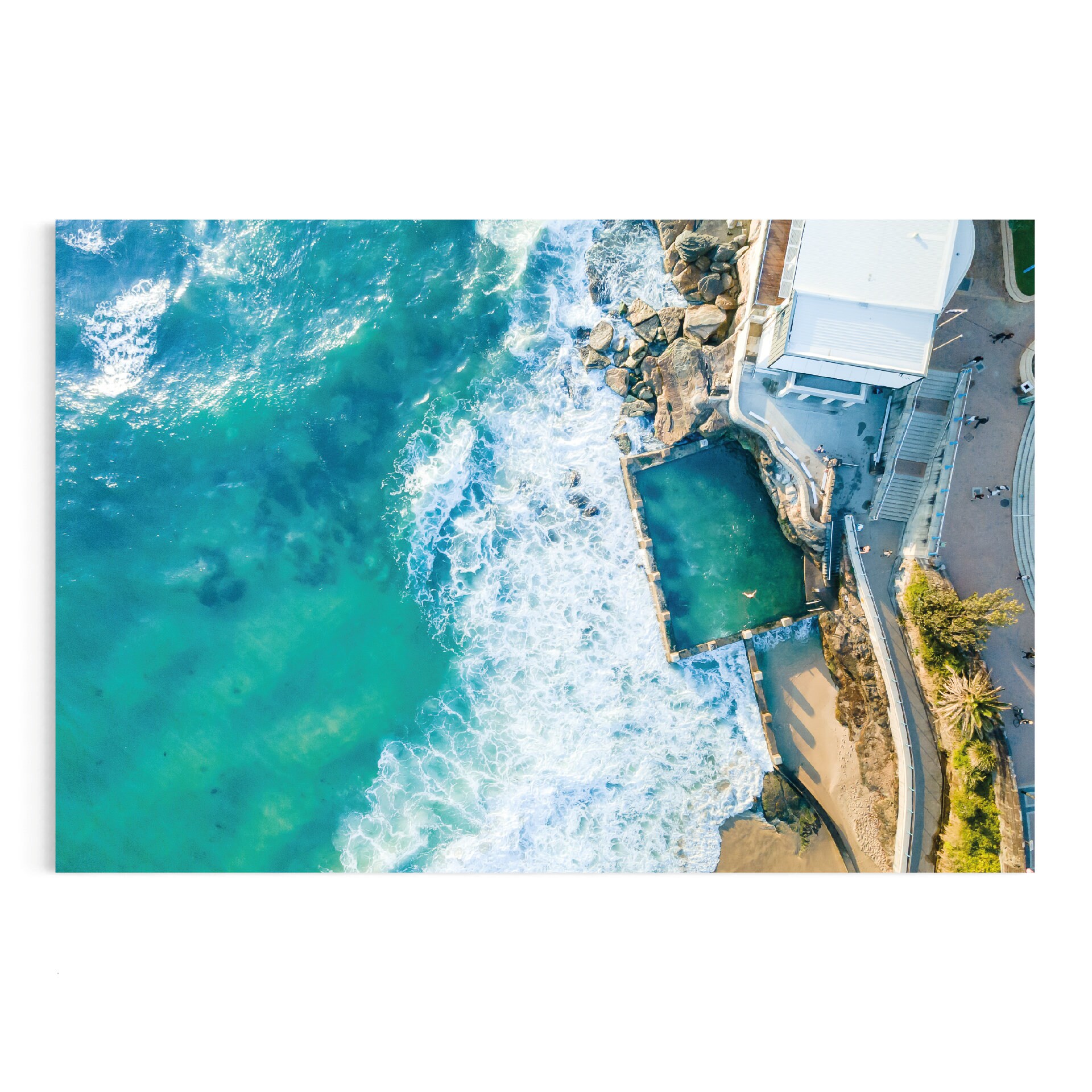 Coogee Rockpool From Above Ocean Pool Aerial Photography Giclée Art ...