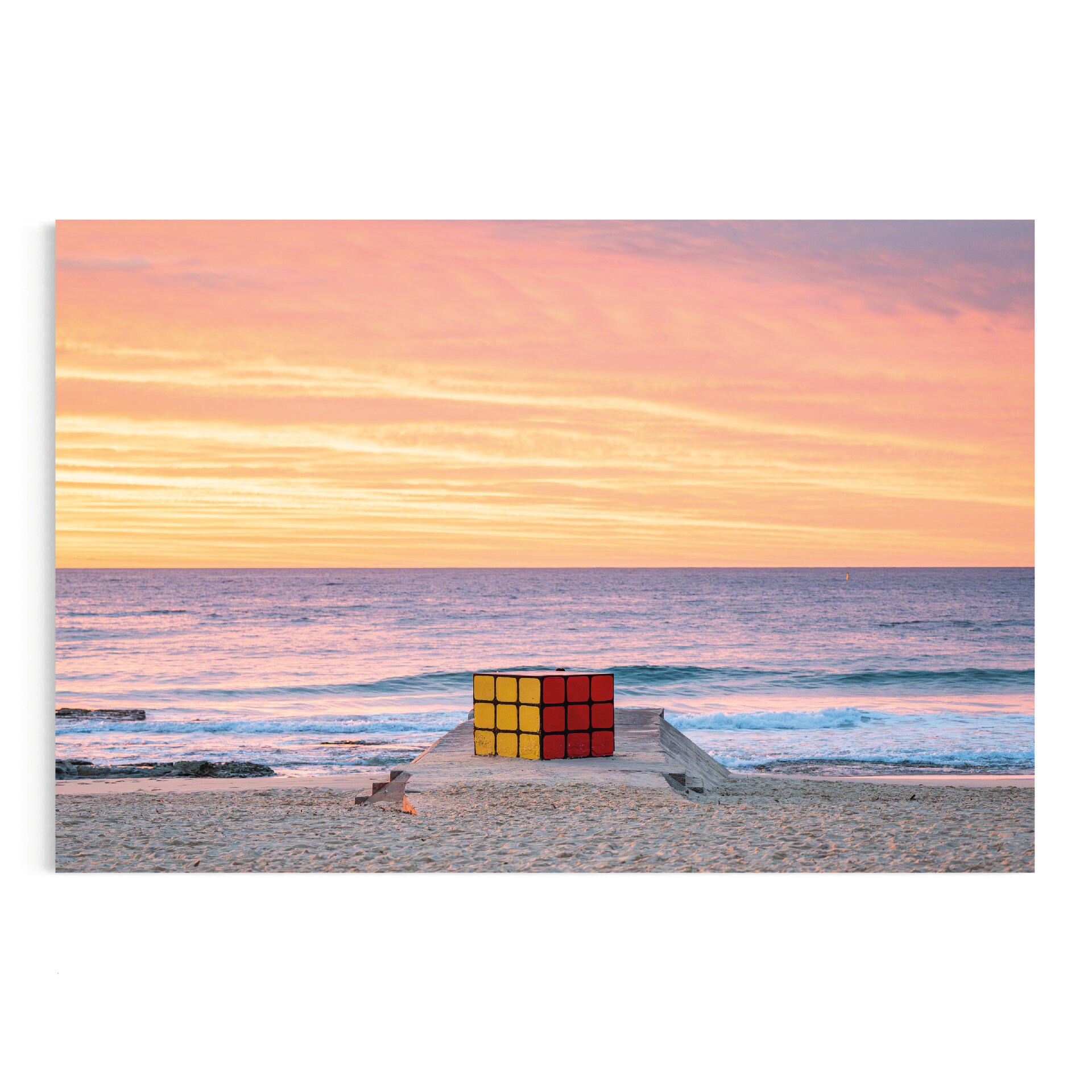 Maroubra Rubik's Cube Beach Sunrise Ocean Photography Giclée Art Print ...