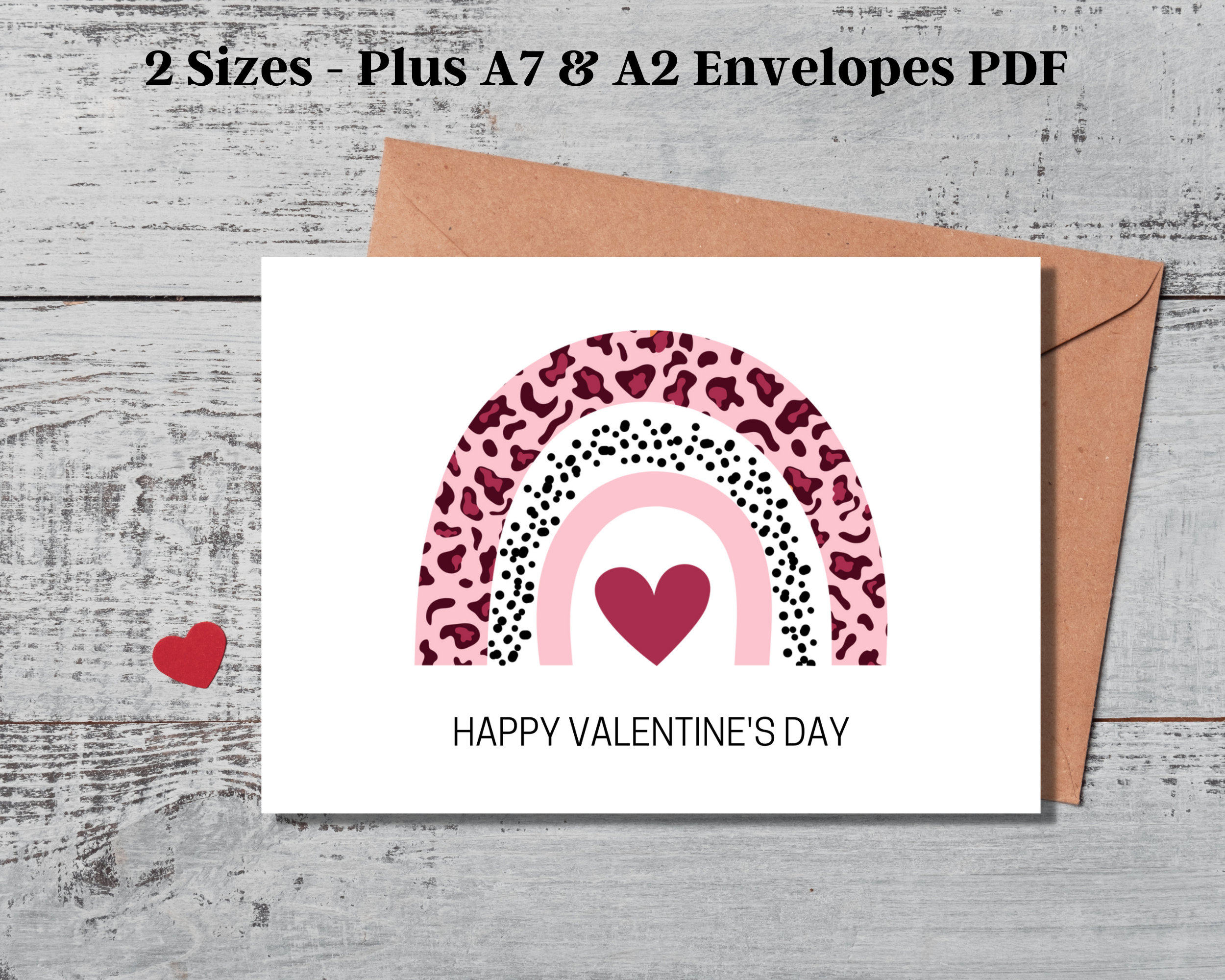 Printable Valentine's Day Card, Rainbow Love Card, 5 X 7, 4.25 X 5.5 ...