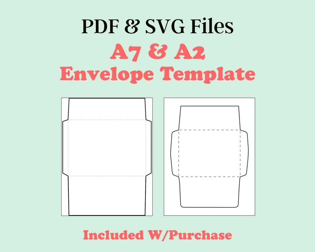 Printable Envelope Template A7 5 X 7 for Greeting Cards - Etsy