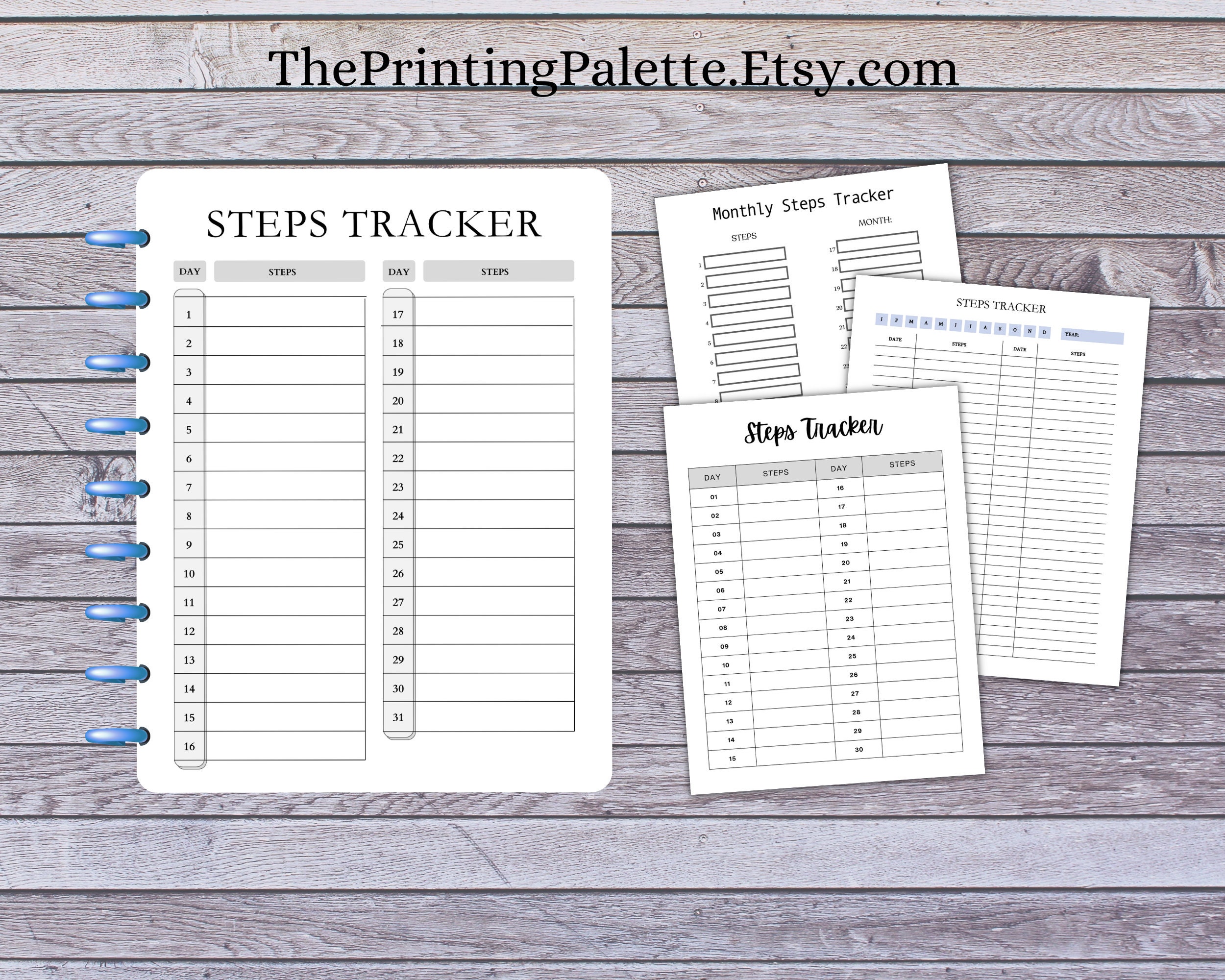 Step Tracker Digital, Step Tracker List Printable, Step Tracker ...