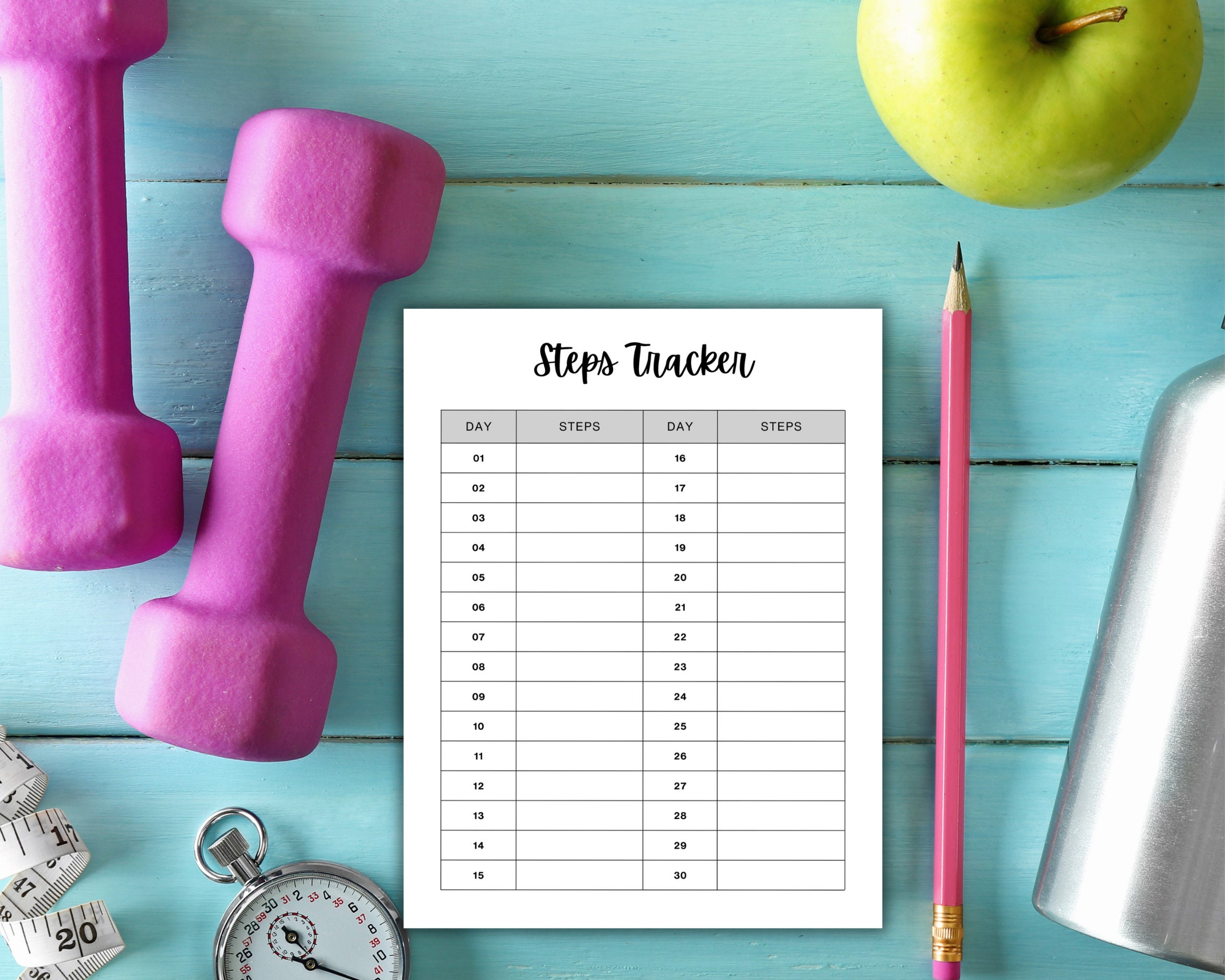Step Tracker Digital, Step Tracker List Printable, Step Tracker ...