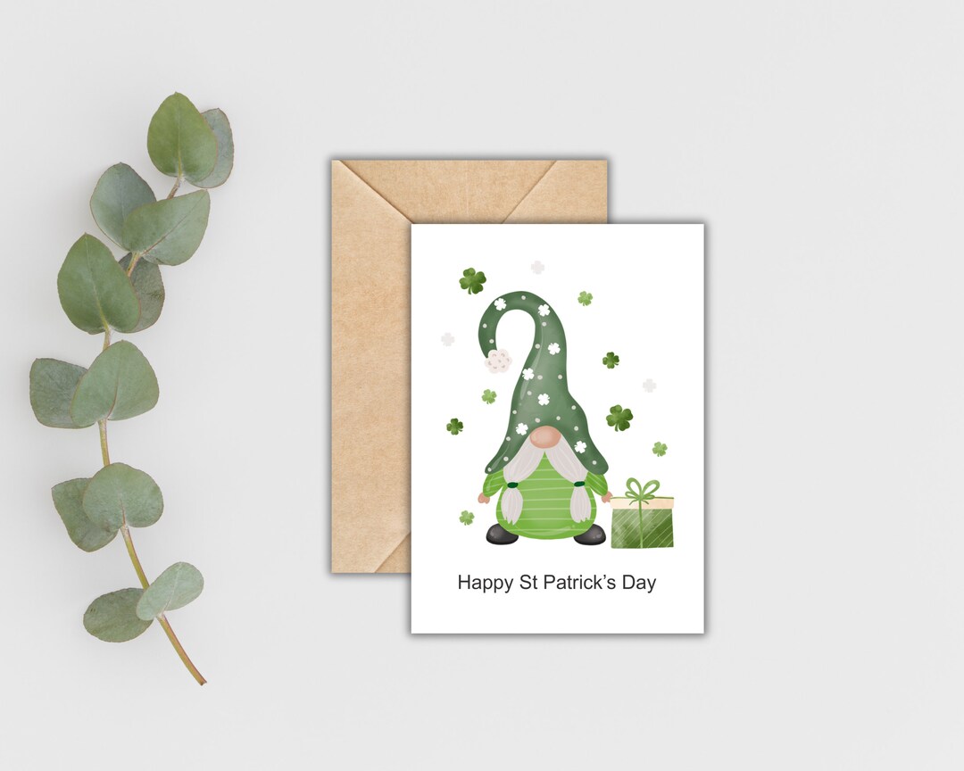 St Patrick's Day Card Printable, St Patricks Day Greeting Cards, Saint ...