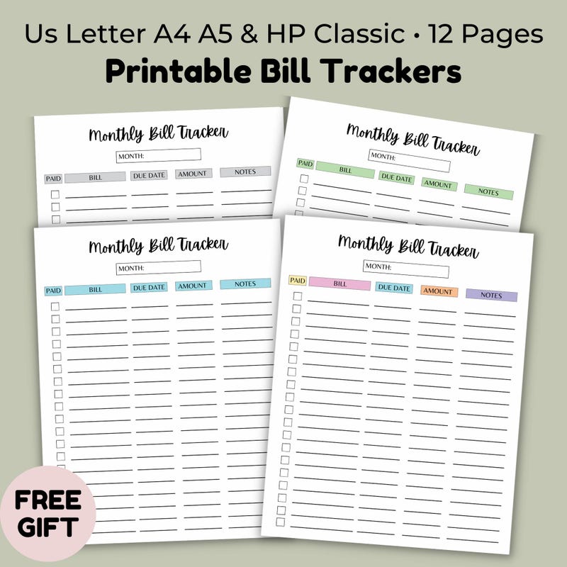 A5 Bills Binder - Etsy