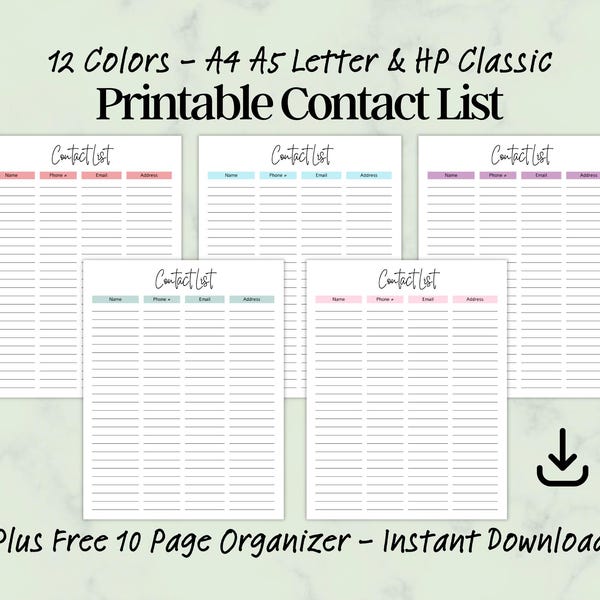 Family Address List - Etsy