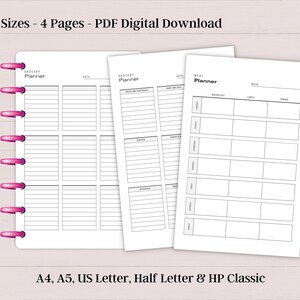 Grocery Log and Food Planner, Weekly Shopping List, Digital PDF, US ...