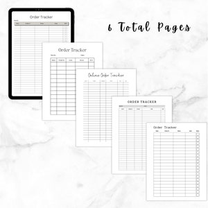 Printable Order Tracker, Online Shopping Log, Package Delivery ...