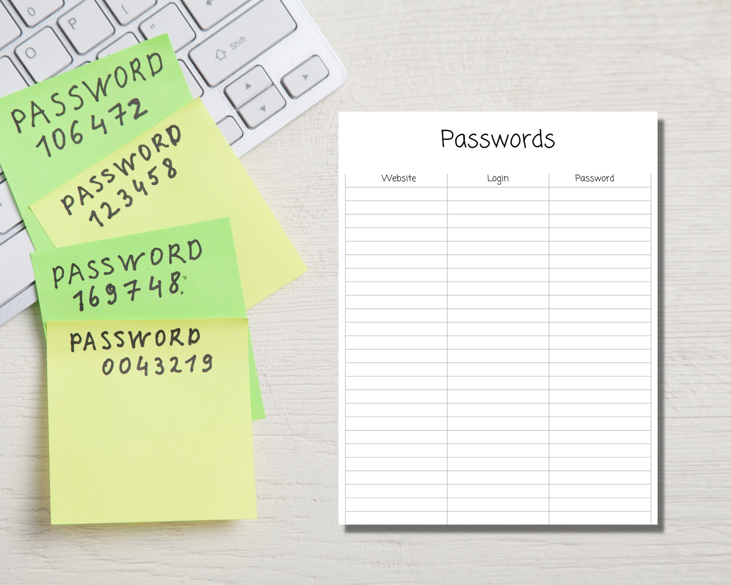 Password Tracker, Password Template, Password Tracker Printable ...