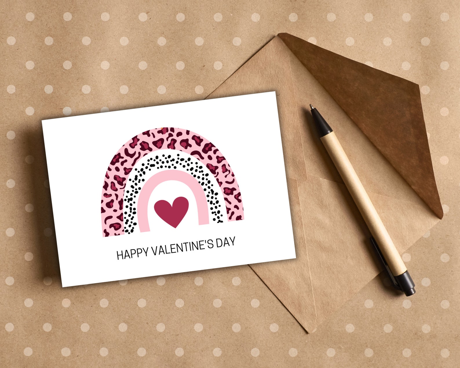 Printable Valentine's Day Card, Rainbow Love Card, 5 X 7, 4.25 X 5.5 ...