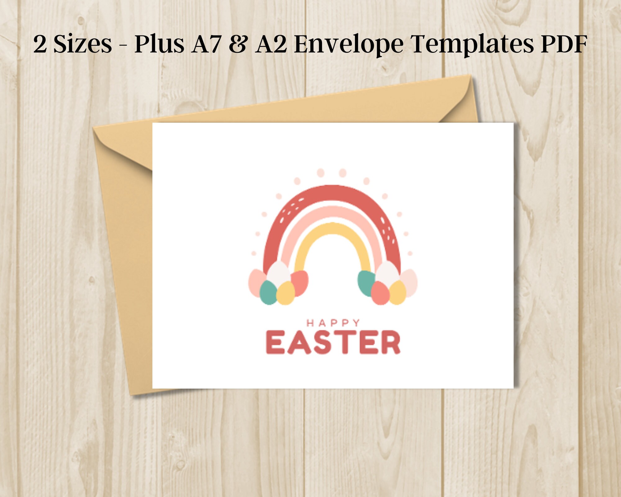 Printable Easter Rainbow Card, Easter Greeting Card Set, Easter Card ...