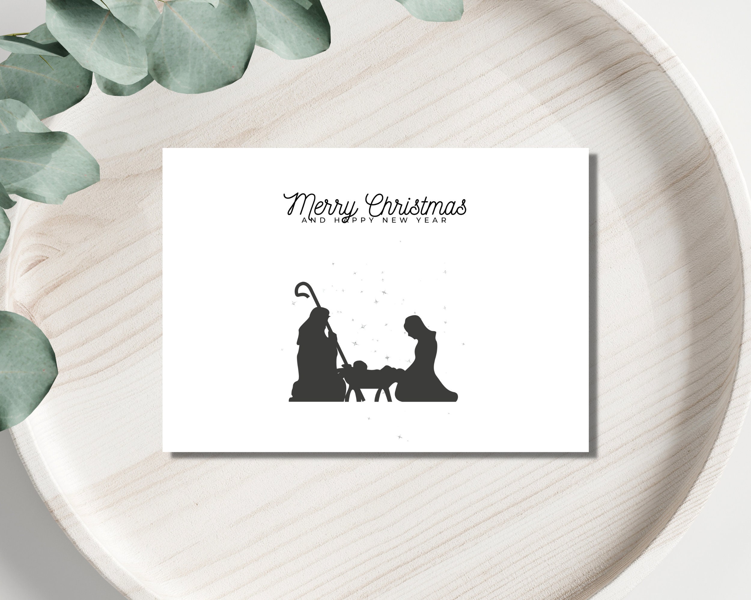 Nativity Card Printable Nativity Card Religious Christmas - Etsy
