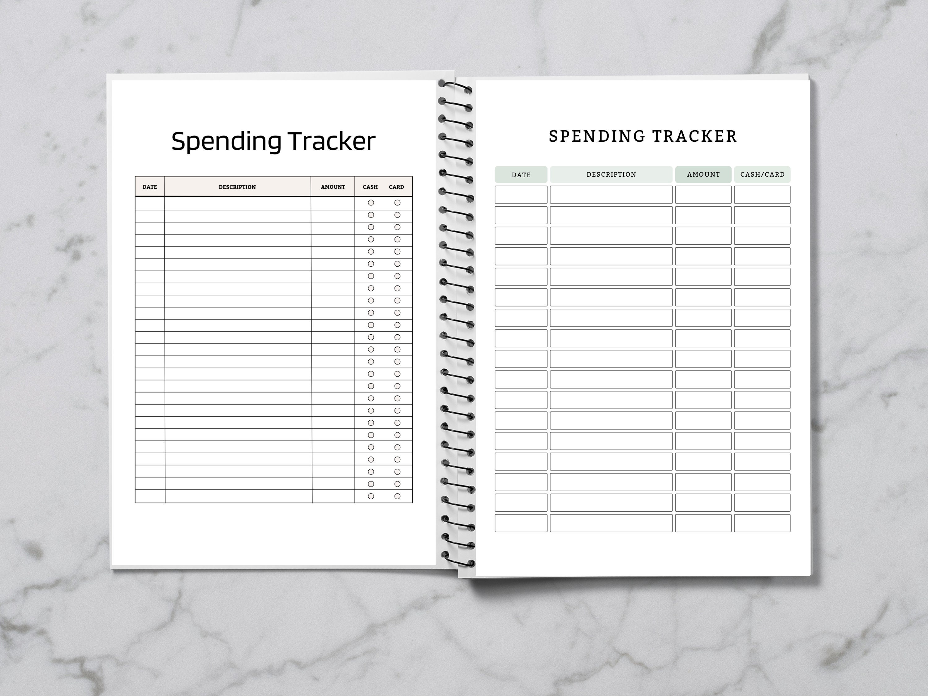 Spending Tracker Digital, Spending Tracker Printable, Expense Tracker ...
