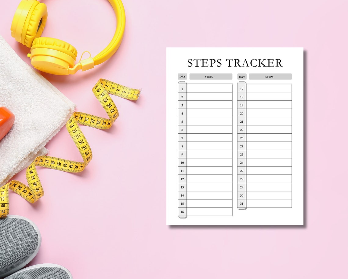 Step Tracker Digital, Step Tracker List Printable, Step Tracker ...