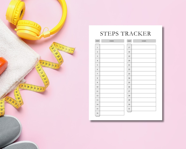 Step Tracker Digital, Step Tracker List Printable, Step Tracker ...