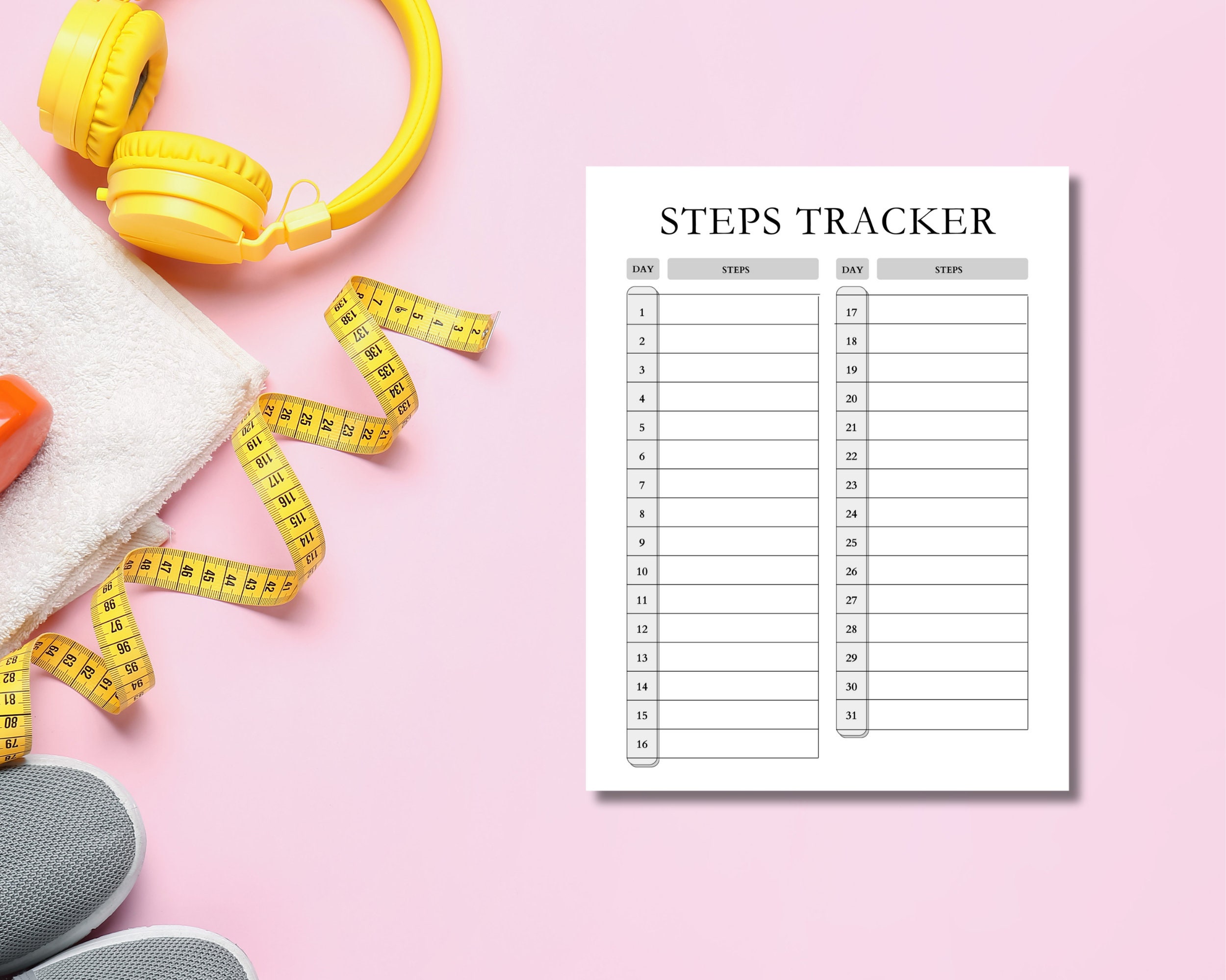 Step Tracker Digital, Step Tracker List Printable, Step Tracker ...
