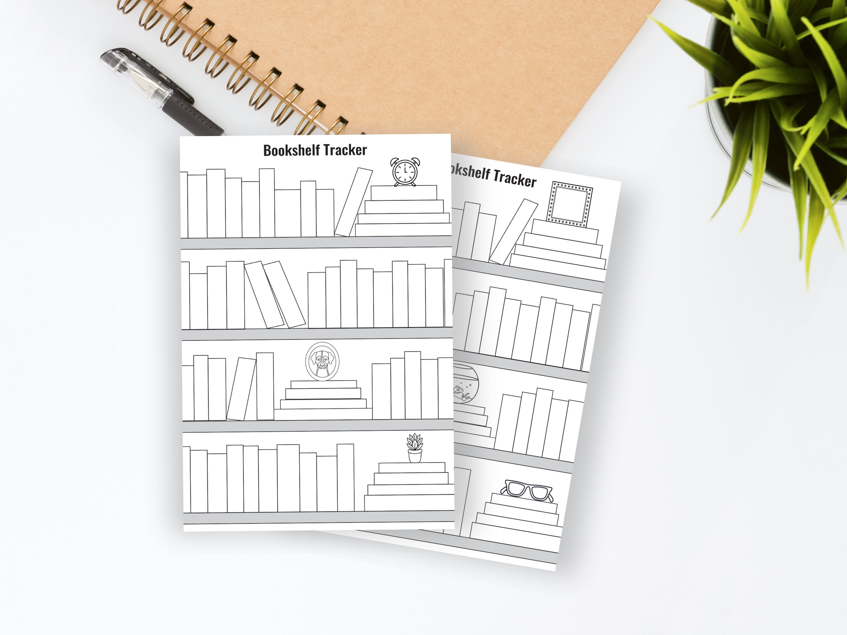 Book Tracker Digital Book Tracker Bookshelf Printable Book - Etsy