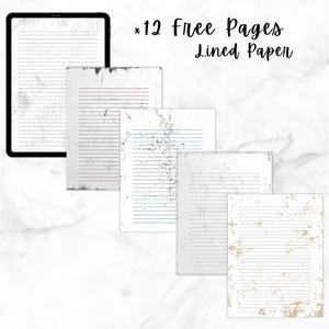 Vintage Letter Writing Paper, Printable Vintage Lined Stationary ...