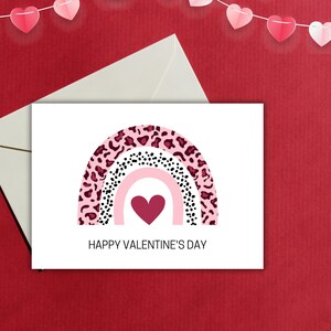 Printable Valentine's Day Card, Rainbow Love Card, 5 X 7, 4.25 X 5.5 ...