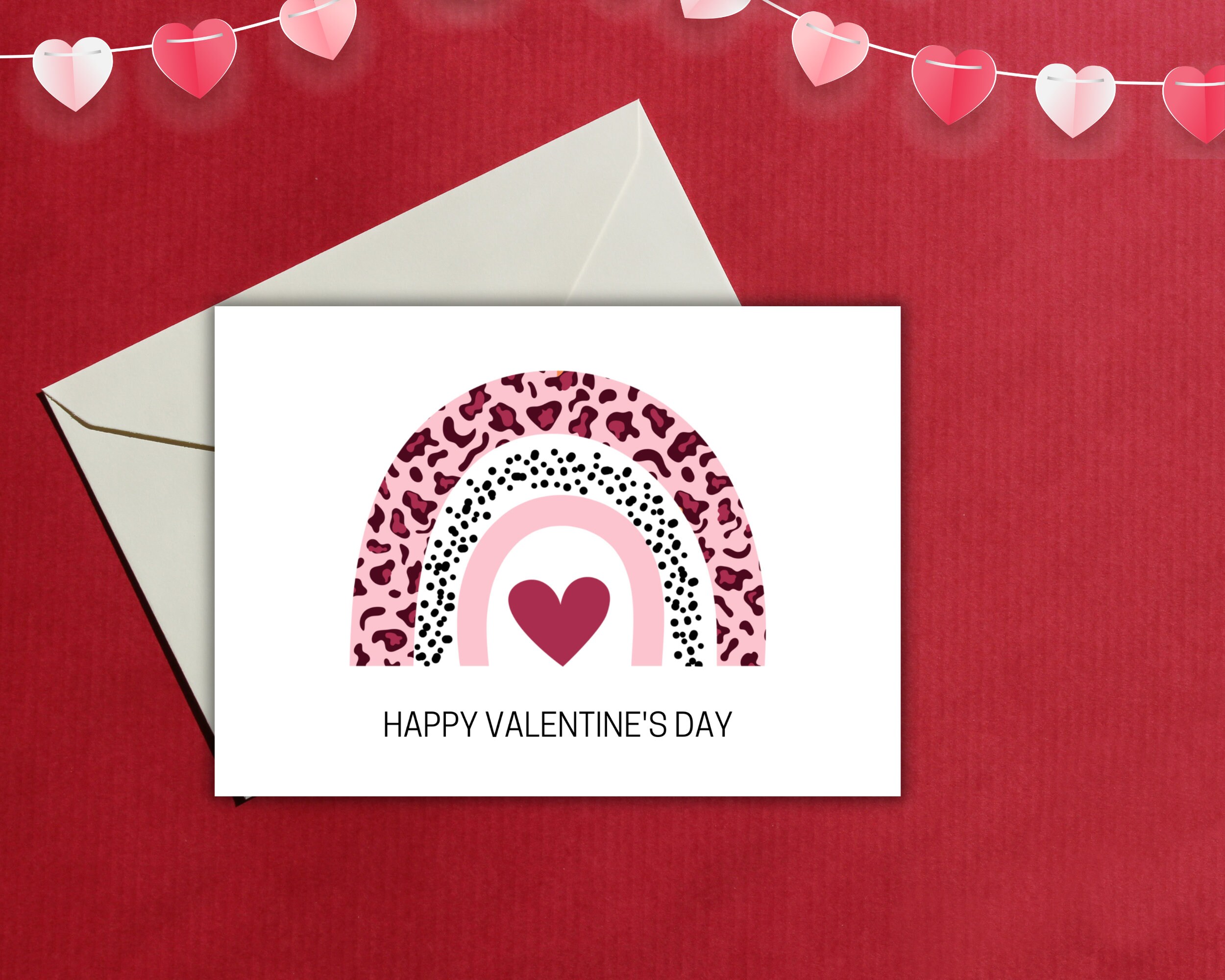 Printable Valentine's Day Card, Rainbow Love Card, 5 X 7, 4.25 X 5.5 ...